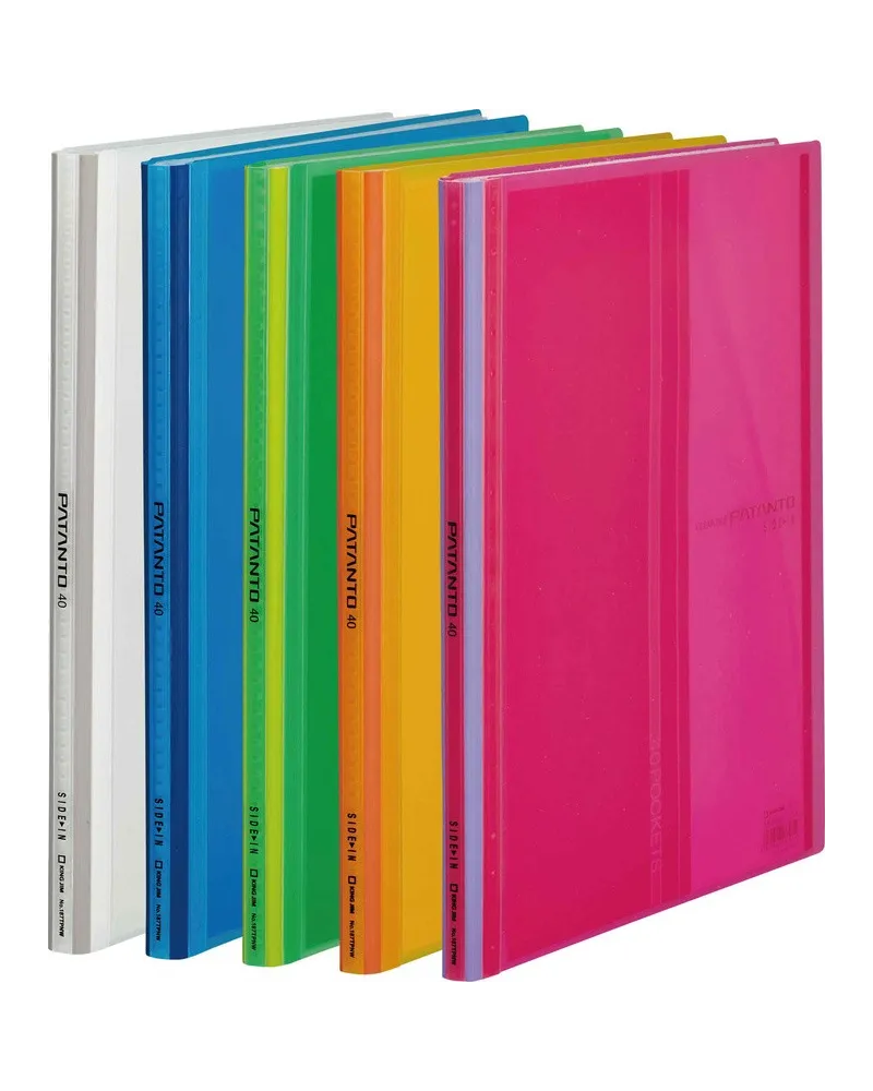 Set Clear File A4 5pcs with 360° degree turnable cover save space